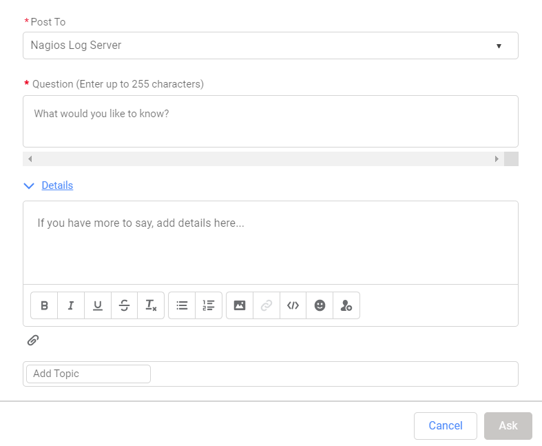 Asking the Community a Question