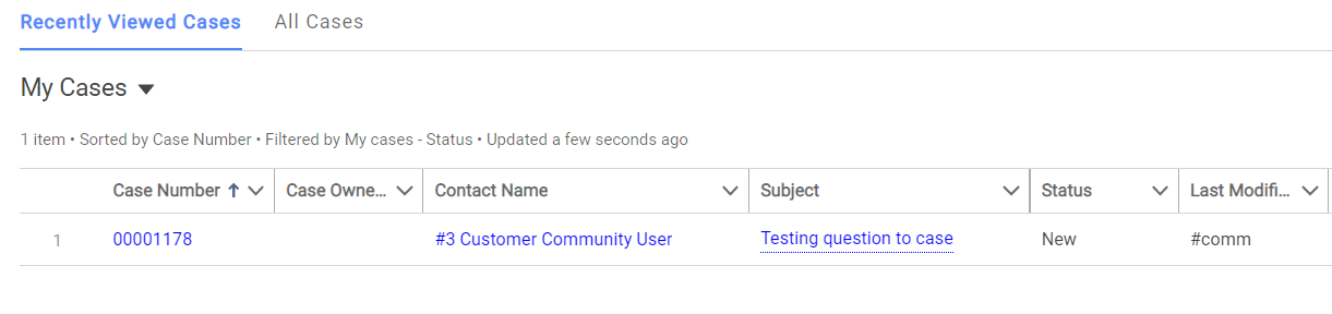 Viewing and Updating a Case